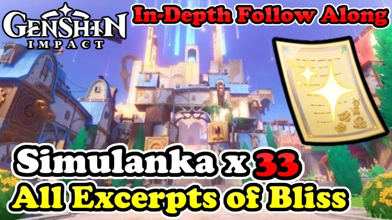 Simulanka All Excerpts of Bliss Locations (FULL GUIDE) Genshin Impact ...