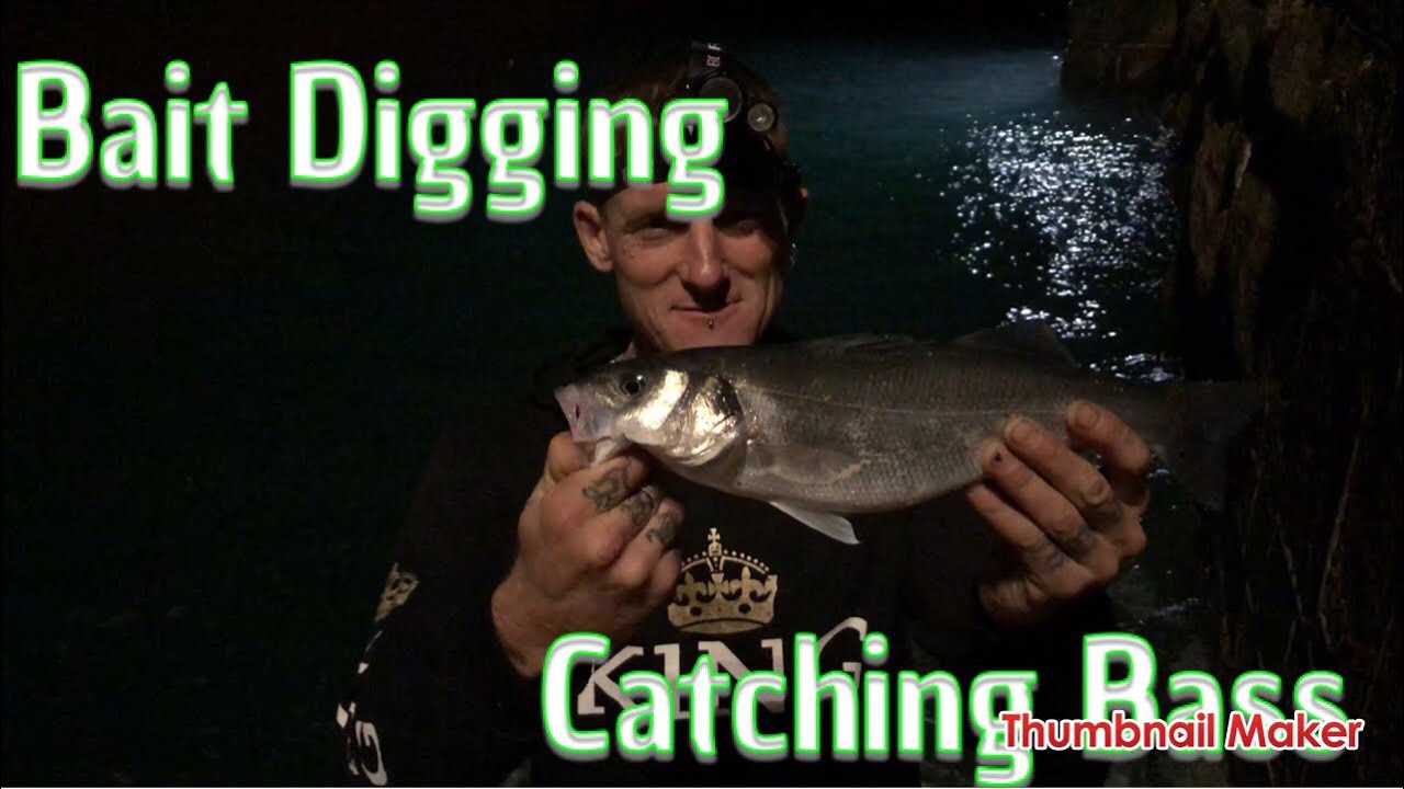 Fishing, Bait Digging And Catching Bass!!! - YouTube