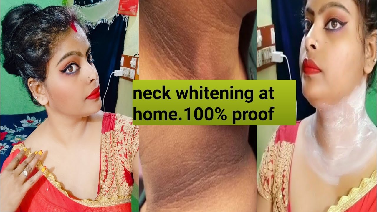 dark neck whitening at home.. - YouTube