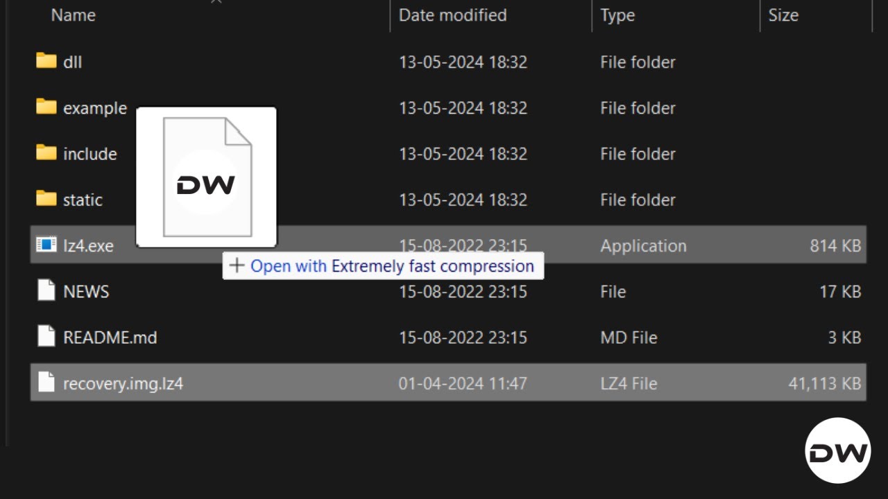 How to Extract boot.img.lz4 and get boot.img - YouTube