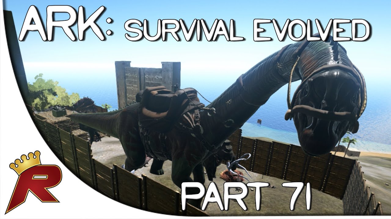 Ark: Survival Evolved Gameplay - Part 71: "Brontosaurus Riding!" (Early ...