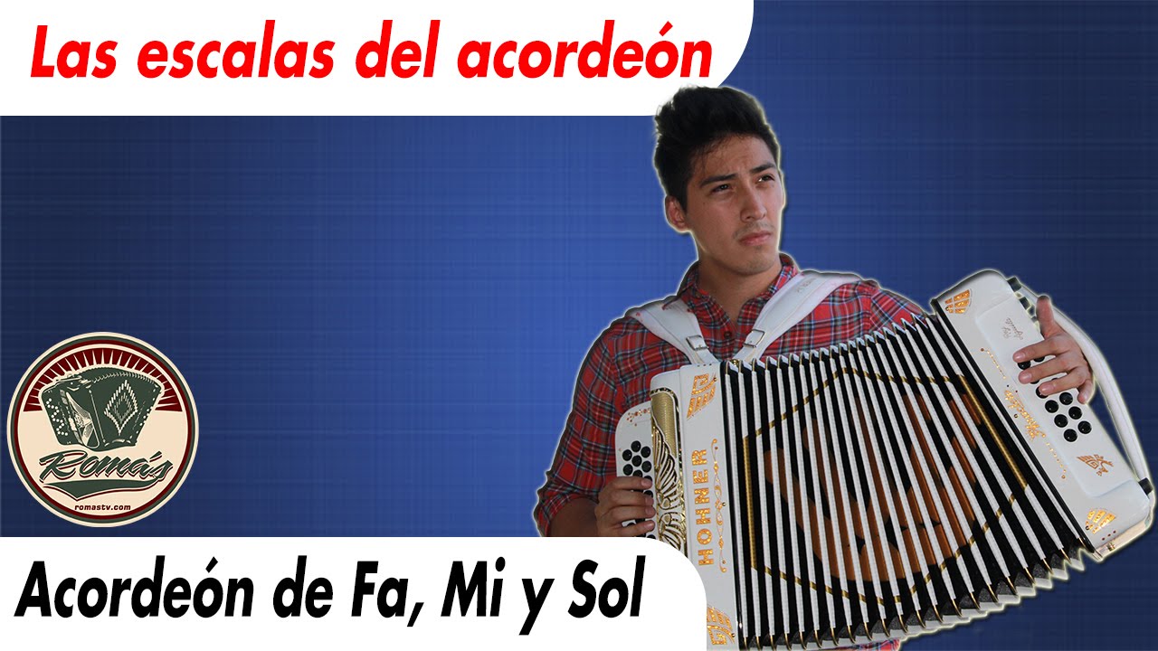 Las escalas del acordeón de Fa, Mi y Sol. TUTORIAL ACORDEON - YouTube