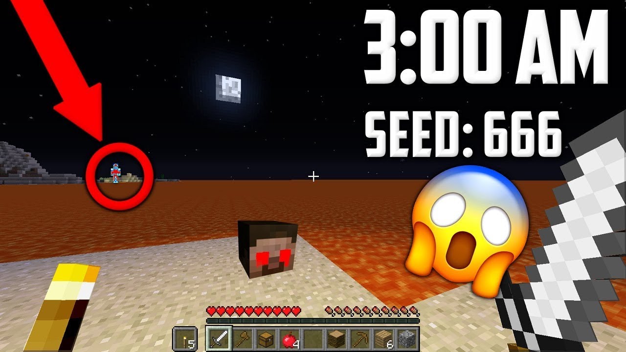 NON GIOCARE ALLE 3 DI NOTTE A MINECRAFT! (SEED: 666) - YouTube