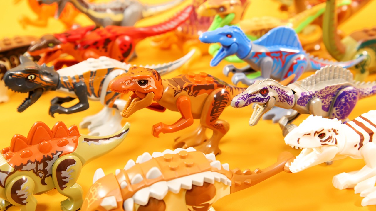 All My Dinosaur Minifigures Comparison LEGO Jurassic World - YouTube