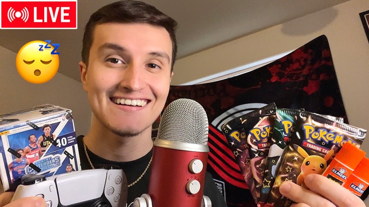 🔴 - ASMR LIVE RELAXING HANGOUT 😴💤 (triggers + whisper ramble + Glue on ...