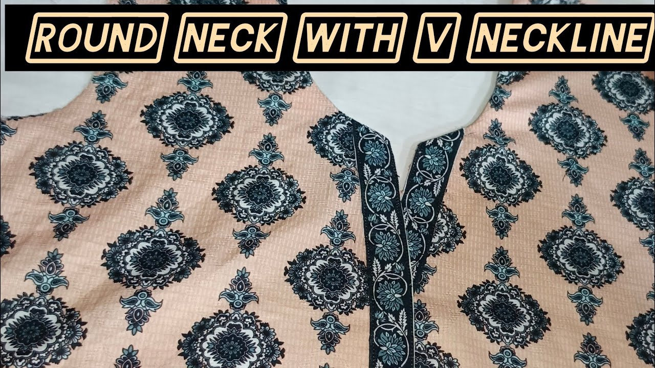 round neck with V neckline@Tjstitchingideas - YouTube