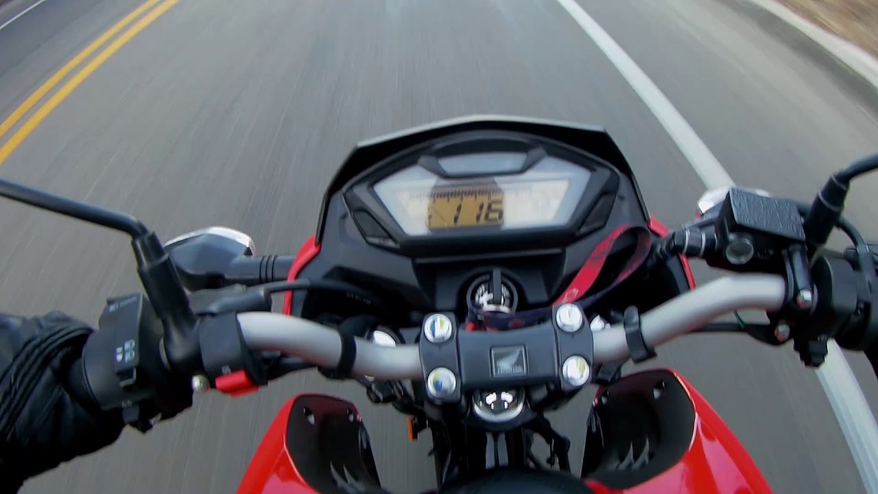 MAXIMA VELOCIDAD DE HONDA INVICTA CB 160//PROBLEMAS CON LA CAMARA//CASI ...