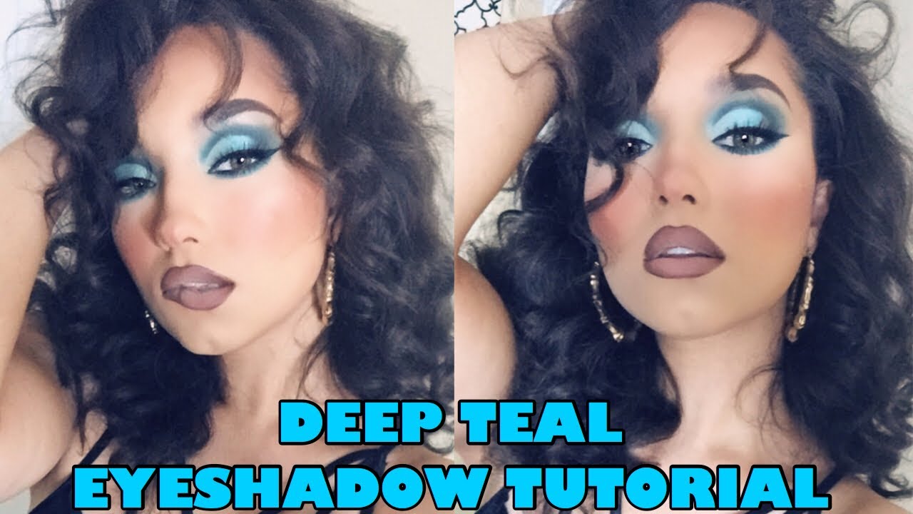 GRWM Deep Teal Eyeshadow Tutorial - YouTube