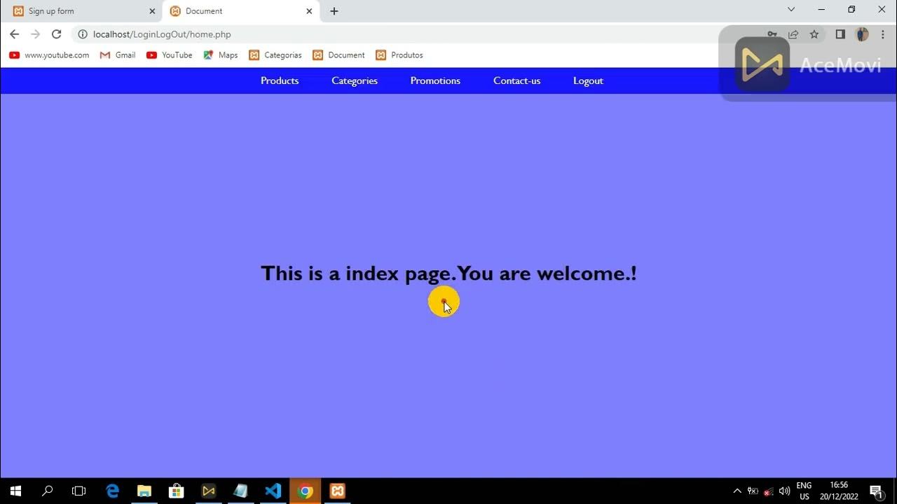How to display the username in the page after login using session HTML+CSS+JavaScript+PHP+MySQL ...
