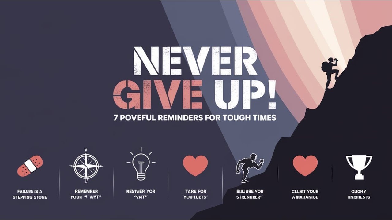 "NEVER GIVE UP: 7 Powerful Reminders to Keep You Going | Motivational ...