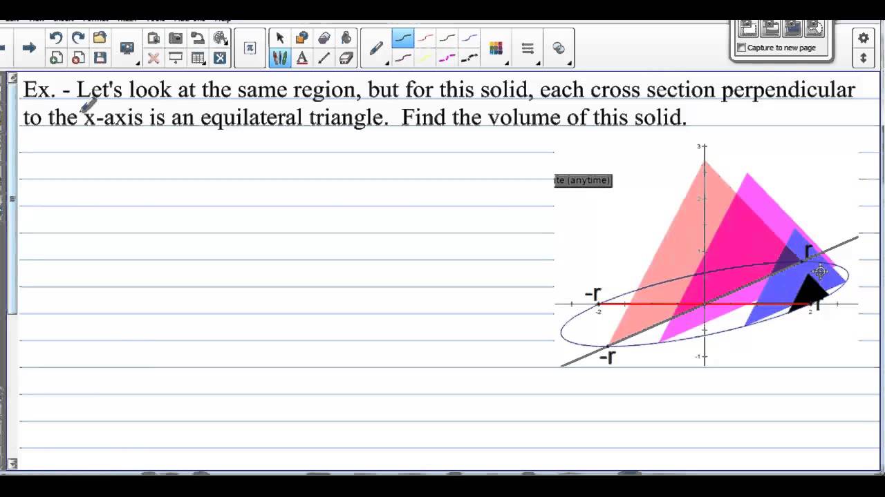 AP Calculus Section 7.3 Known Cross Sections - YouTube
