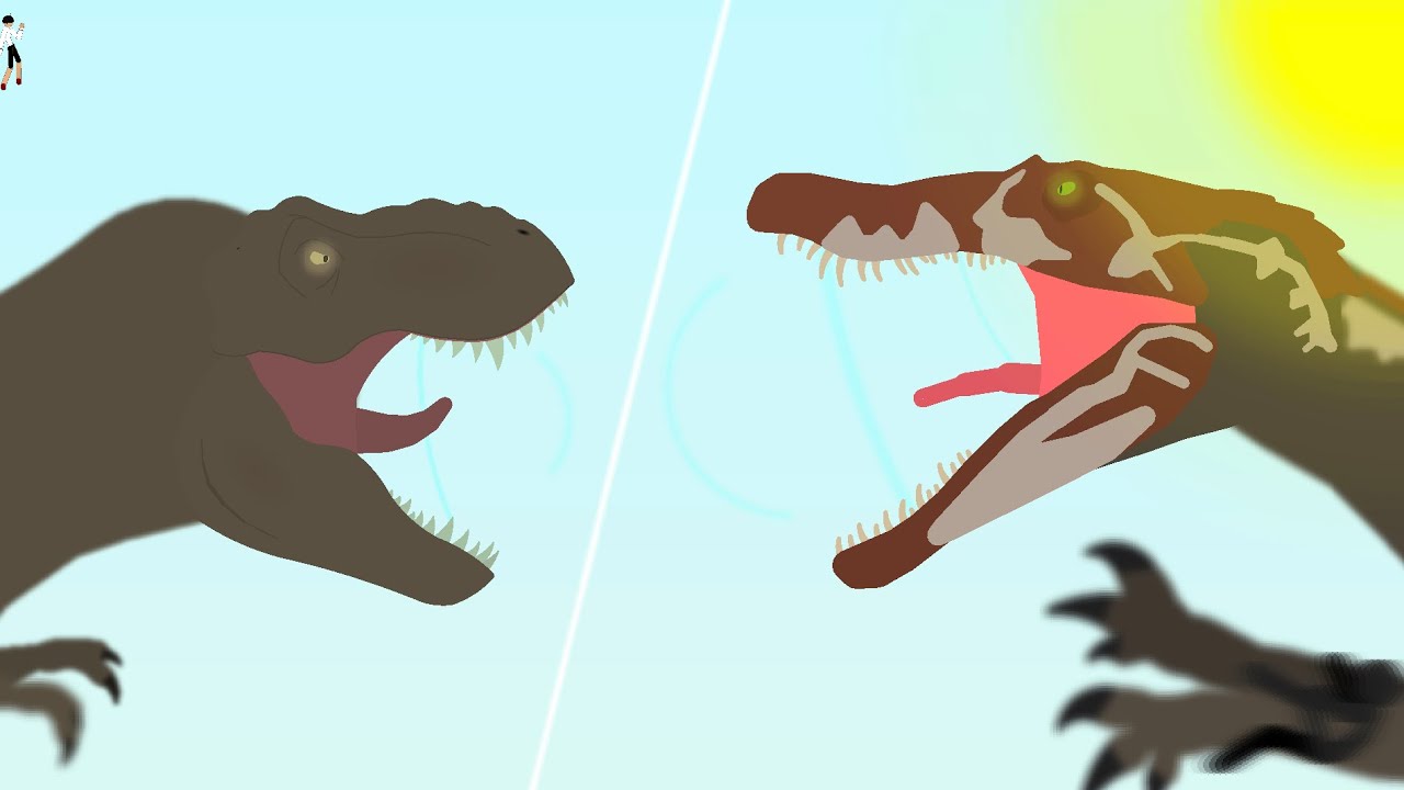 Rexy VS Spino | EPIC BATTLE | Sticknodes Pro - YouTube