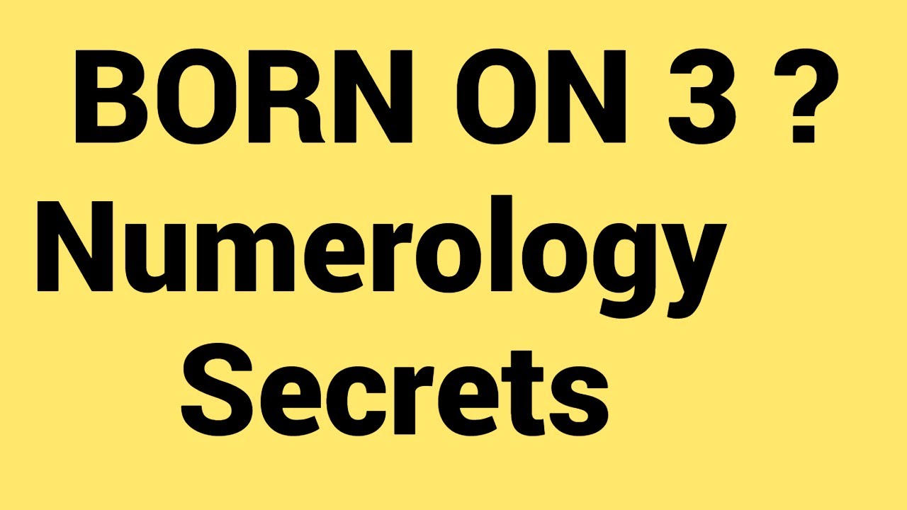 Numerology Number 3 as birth number - YouTube