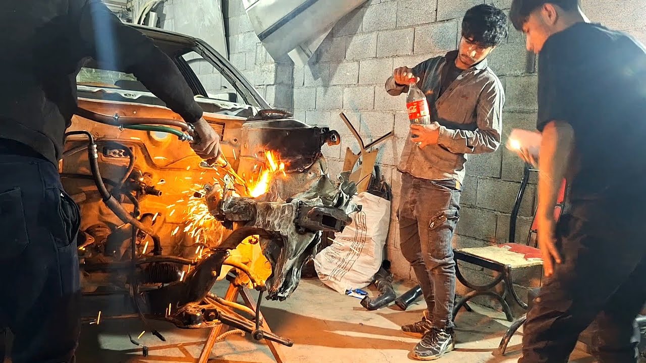 Scrap car comes back to life, car accident repair shop,(part3)peugeot ...