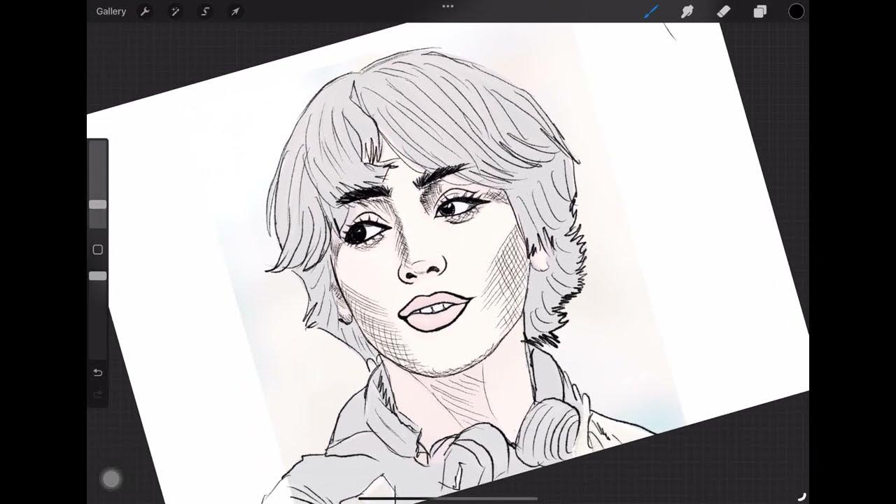 Learn about how to drawing face in procreate easy and easy by iPad ...