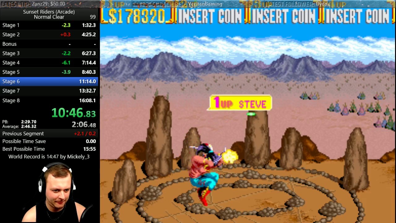 Sunset Riders (Arcade) World Record in 15:55 - Steve or Billy - YouTube