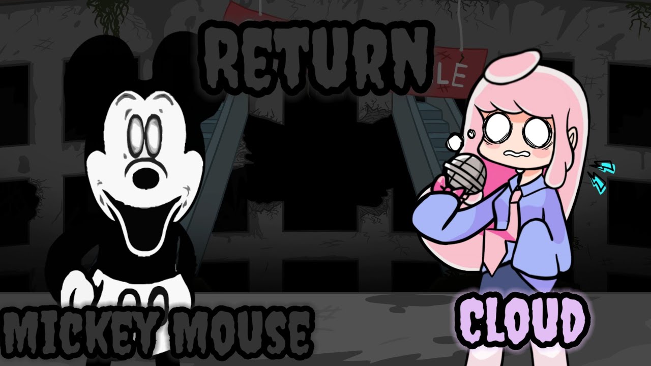 Fnf Vs Cartoon Cat Rerurn But It's Mickey Mouse And Cloud Sings it - YouTube