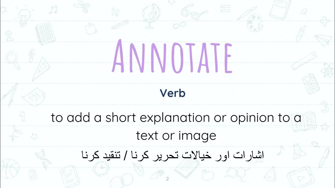 Annotate meaning in Urdu/Hindi | Word of the Day | Learn English ...