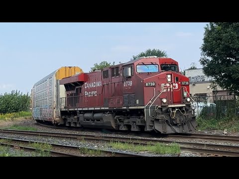 Two Long Freight Trains Passing Through Toronto, ON - YouTube