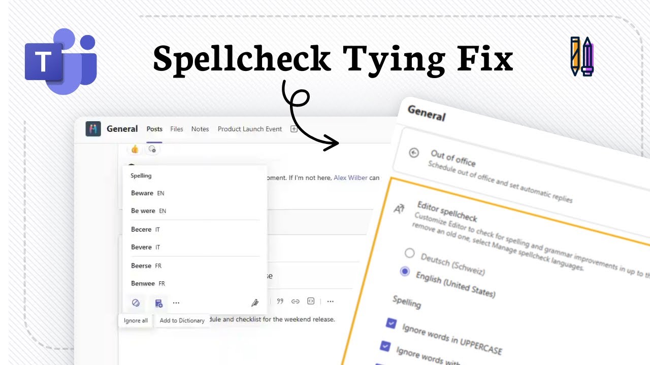 How to add spellcheck language in Microsoft Teams - YouTube