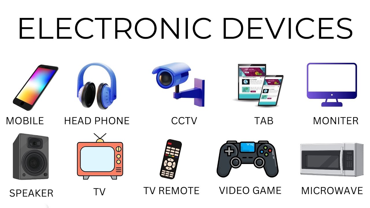 Electronic Devices Name for Kids - YouTube