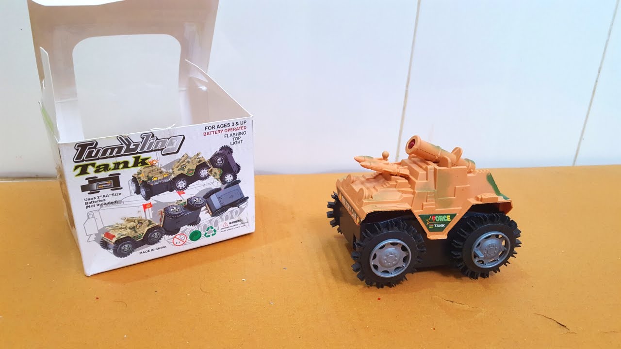 Unboxing and Review of Military Tumbling Tank Toy for kids - YouTube