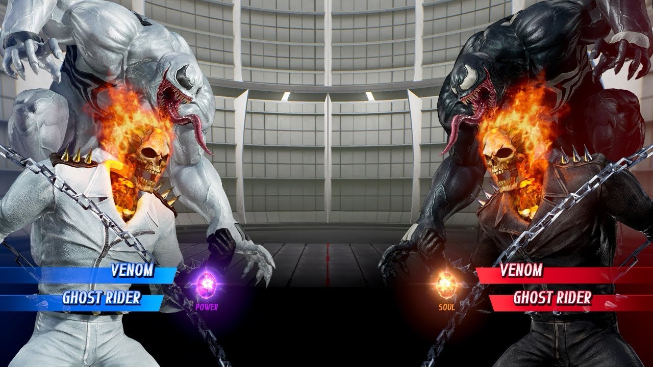 White Venom & White Ghost Rider VS Venom & Black Ghost Rider - Marvel ...