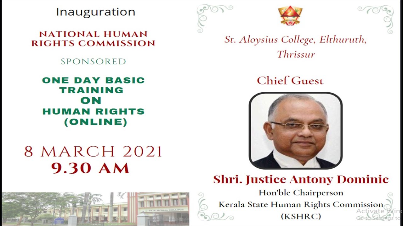 One Day Basic Training on Human Rights on 8th March 2021 - YouTube