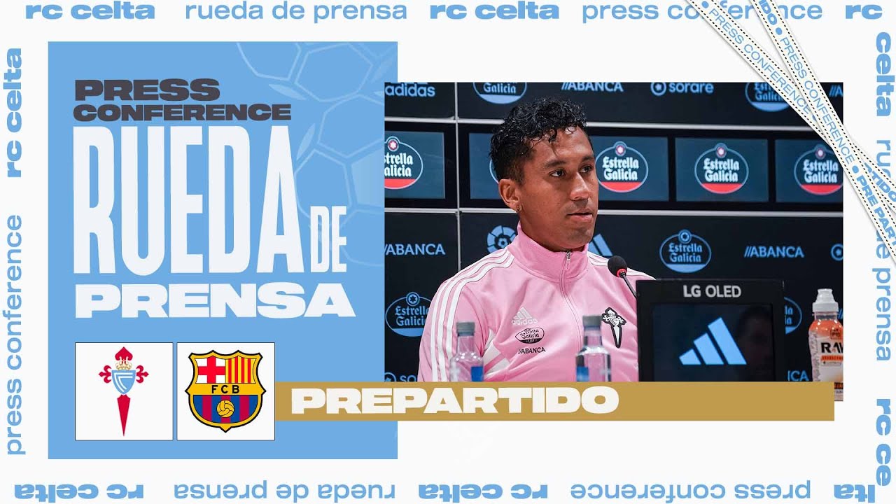 Rueda de prensa de Renato Tapia antes del RC Celta - FC Barcelona - YouTube