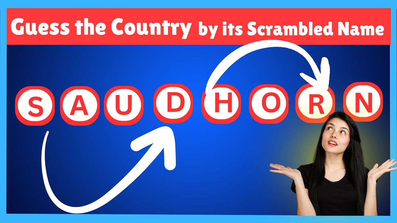 Guess the Country by its Scrambled Name 🌎Scrambled Word Challenge - YouTube
