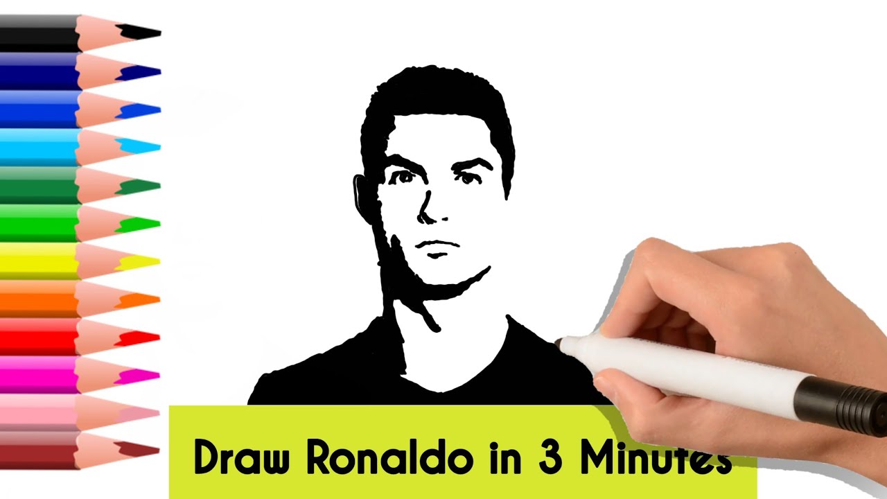 Cristiano Ronaldo Drawing Easy | FIFA World Cup 2022 | How To Draw ...