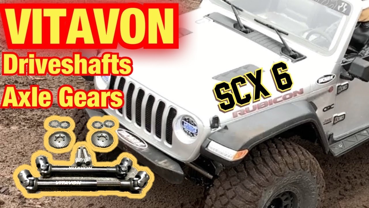 SCX6 with Vitavon Axle Gears and Driveshafts!! - YouTube