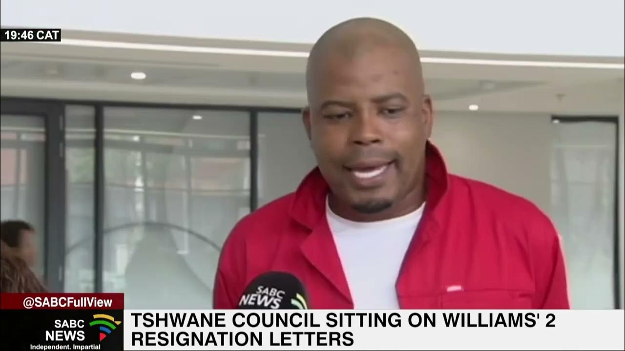 Randal Williams' conflicting resignation letters to top City of Tshwane council meeting - YouTube