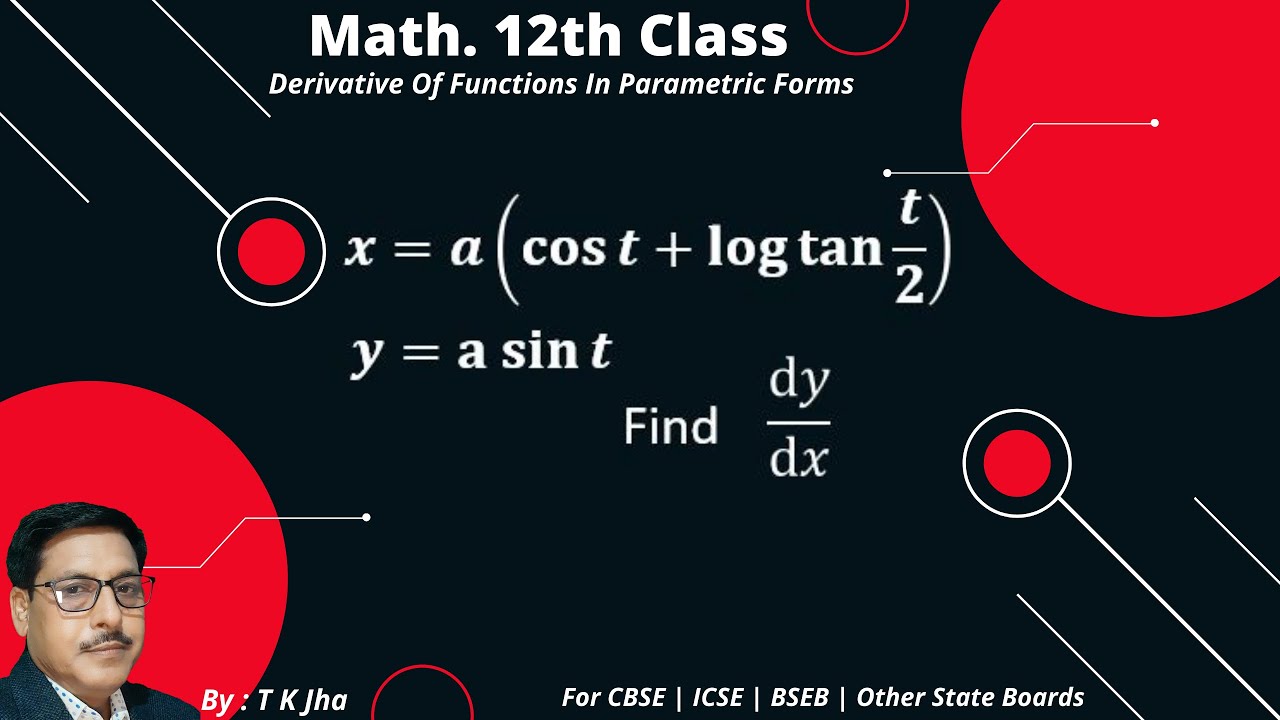 x = a(cos t + log tan t/2), y = a sin t - YouTube