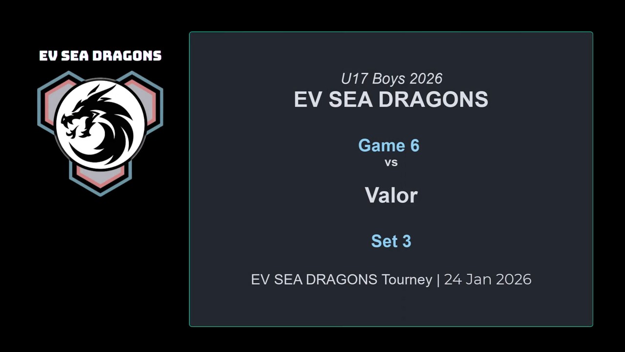 Game 6 vs Valor Set 3 | U17 boys | 24 Jan 2026 - YouTube