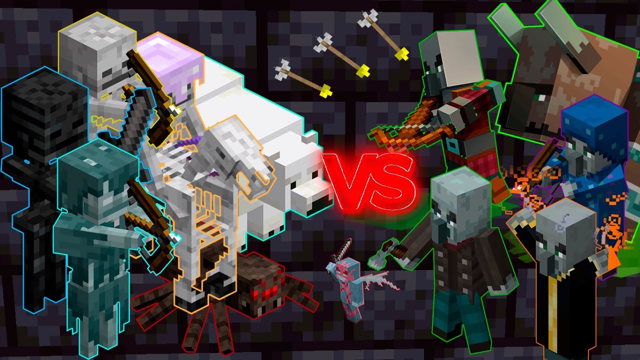 Skeleton Army vs Illager Army - Minecraft Mob Battle 1.16.2 - YouTube