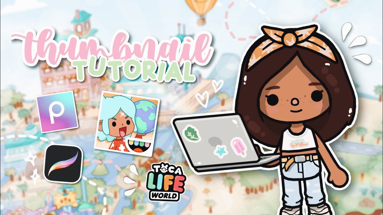 How I Make my THUMBNAILS!! || tutorial *with voice* || toca by tess ⚡️🏄 ...