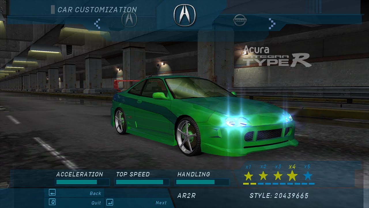 Need for Speed: Underground — Acura Integra Type R (DC2) (Britton ...