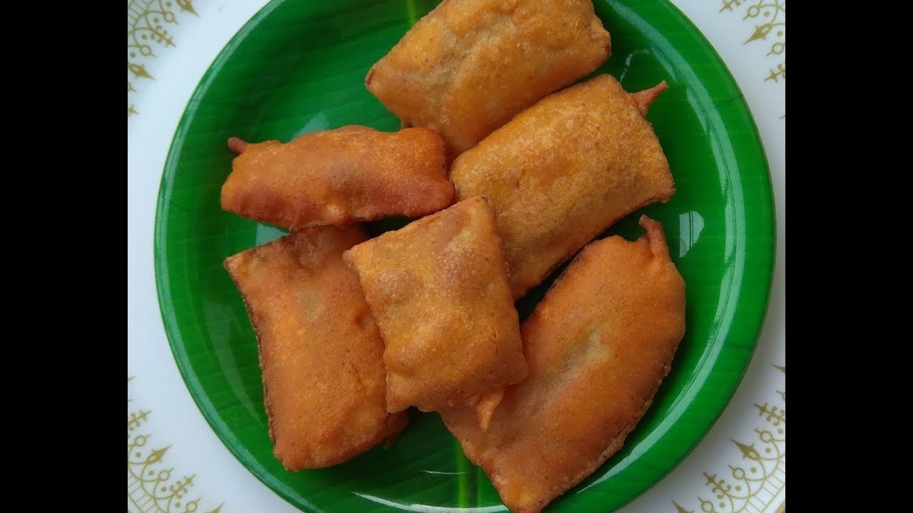 RAW BANANA BAJJI RECIPE/Vazhaikkai bajji/Tea time snacks/வாழைக்காய் ...