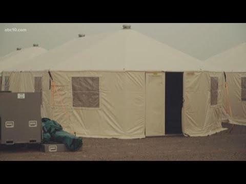 Staging area to accomodate Camp Fire emergency responders - YouTube