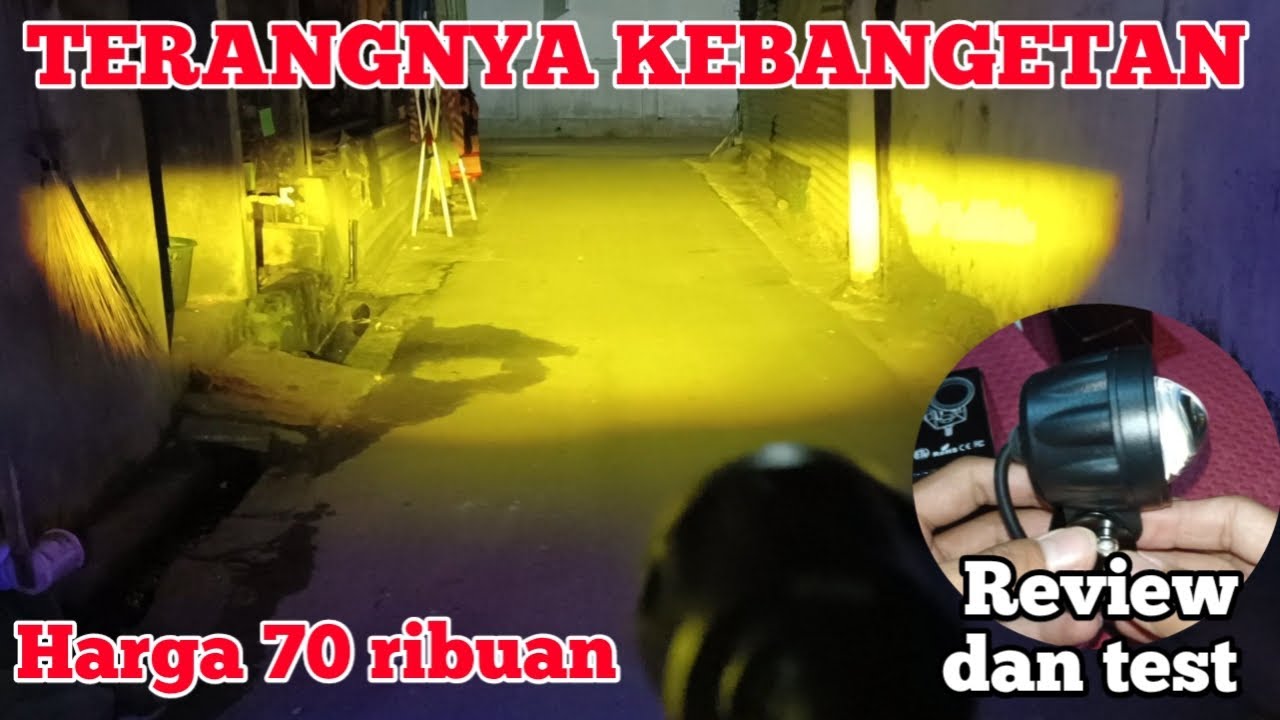 LAMPU TEMBAK SUPER TERANG TEMBUS KABUT | REVIEW DAN TEST LAMPU TEMBAK ...