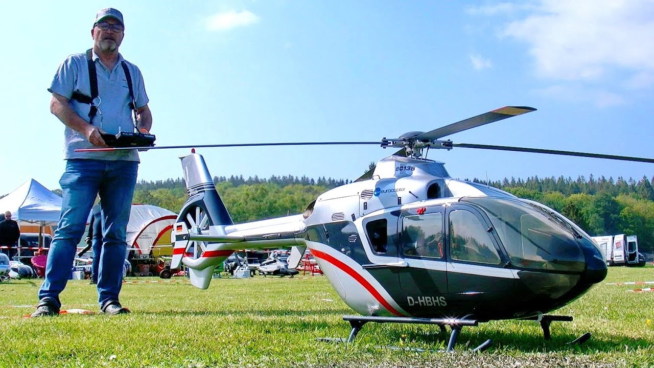 FANTASTIC RC EC-135 SCALE MODEL TURBINE HELICOPTER / FLIGHT ...