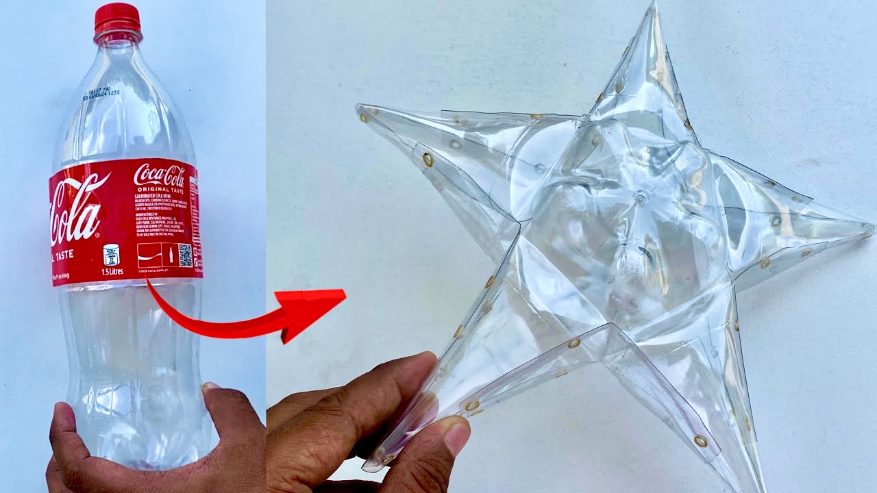 How to Make 3D Star with Plastic Bottle for Christmas Decoration | Star ...