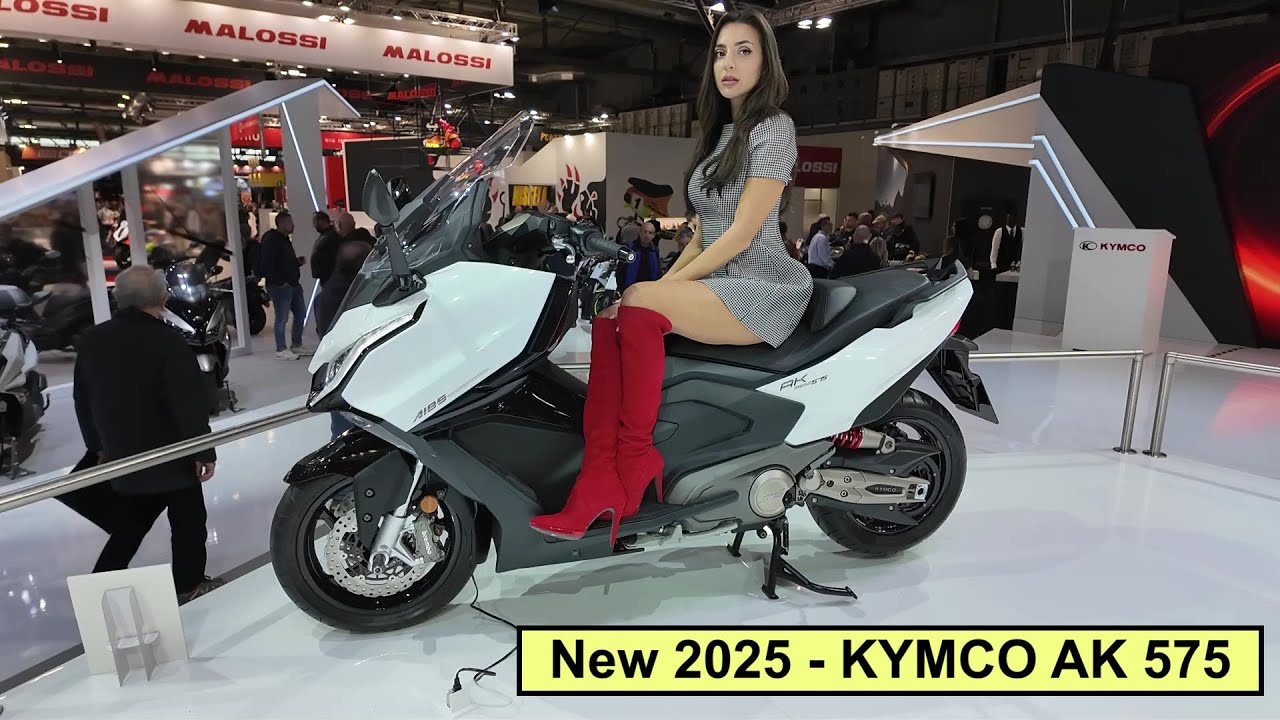 New 2025 KYMCO AK575 scooter at EICMA motorcycle show Italy - YouTube