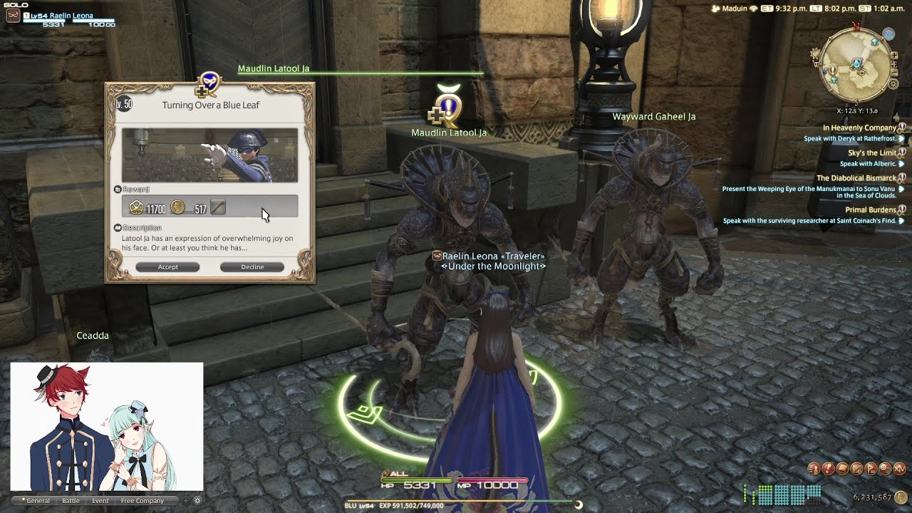 [Blue Mage Sidequests] Final Fantasy XIV: "Turning Over a Blue Leaf ...