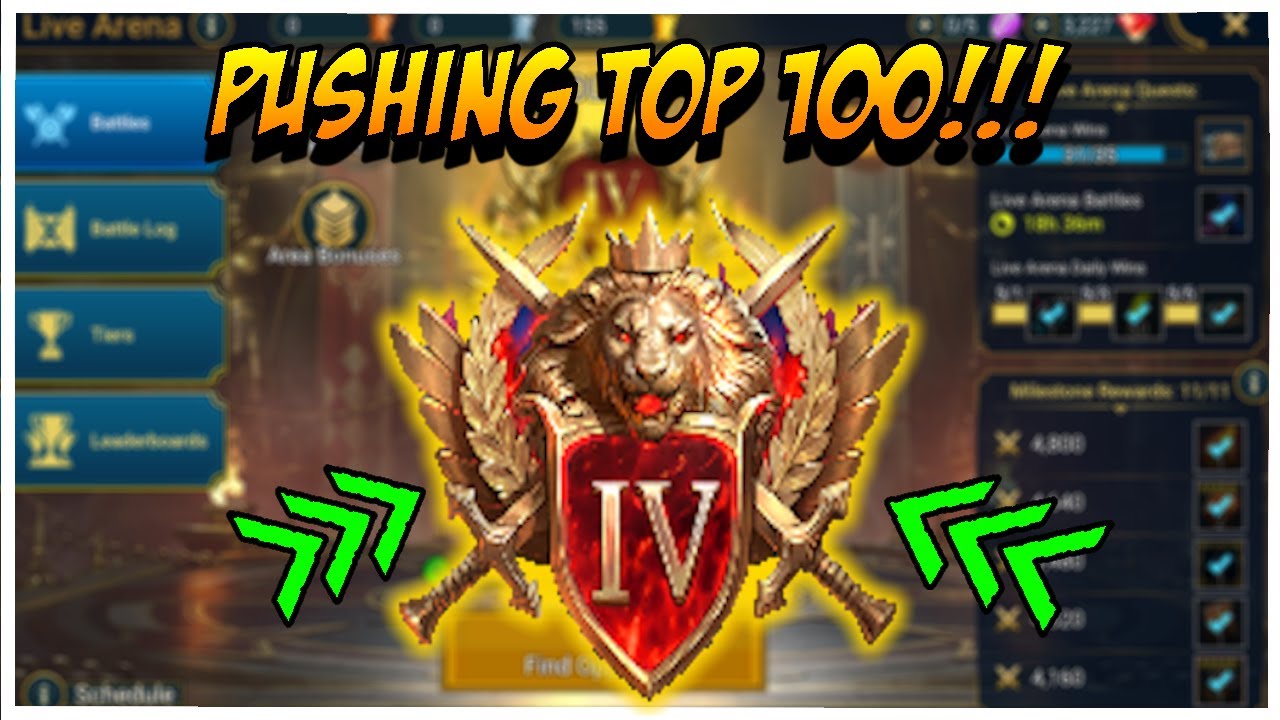Can we Push to top 100? Badges in sight! Live Arena (12/17/24) | Raid ...