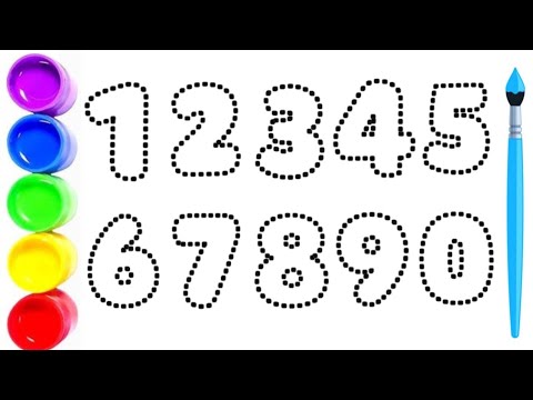 1 to 10 Counting Drawing and Coloring for Kids | Learn Numbers with Fun ...