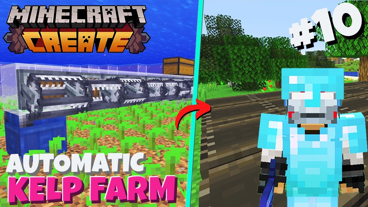 AUTOMATIC KELP FARM IN CREATE BUT HARDCORE (#10) - YouTube