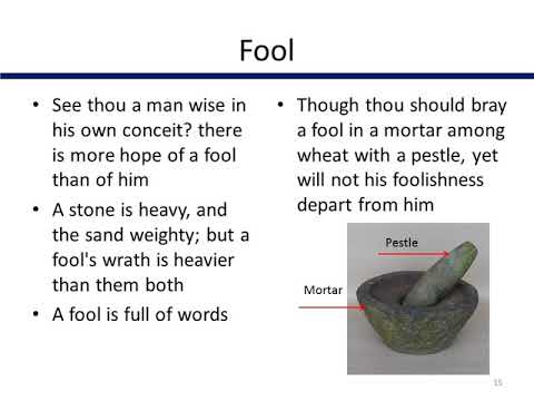 Fool, a word study from the KJV bible with verses (199X's) - YouTube