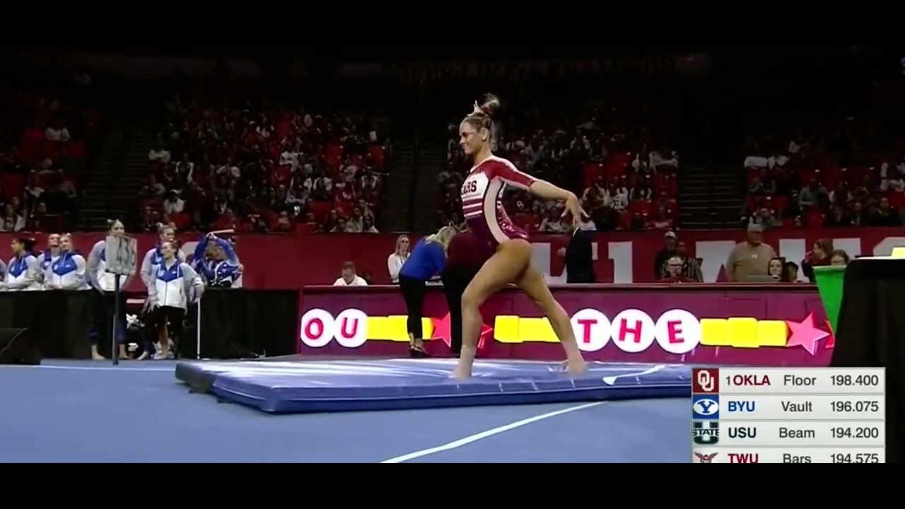 Jordan Bowers floor routine - OU 09/02/2024 - YouTube